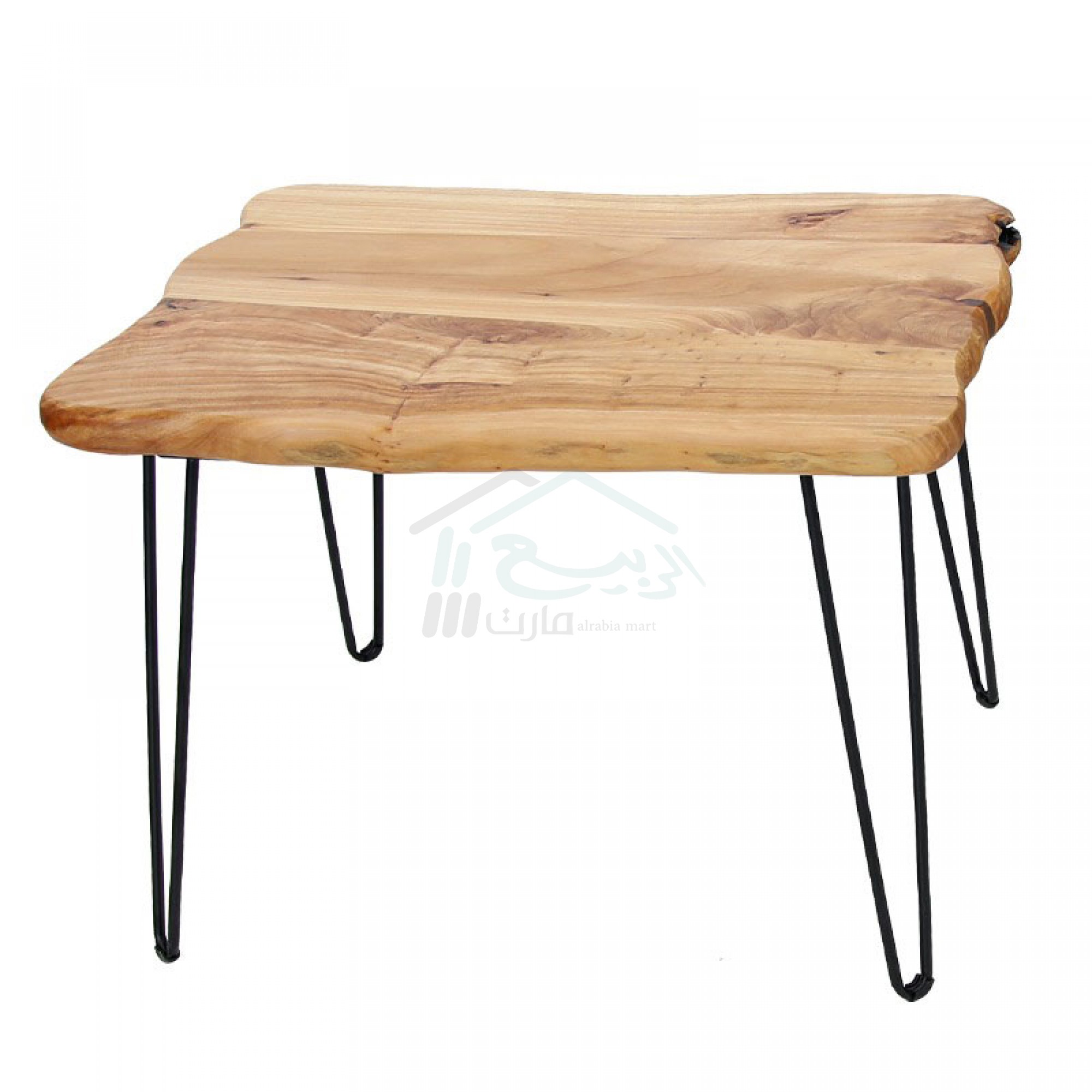 Zigzag natural wood guest service table No. 4412