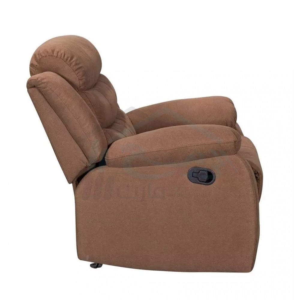 Relaxing chair, brown color, fabric: MR-801A