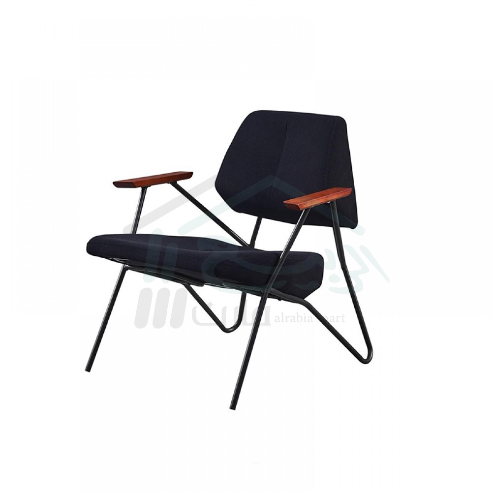 Single chair, modern, comfortable geometric shape, black color: VC-106 ...