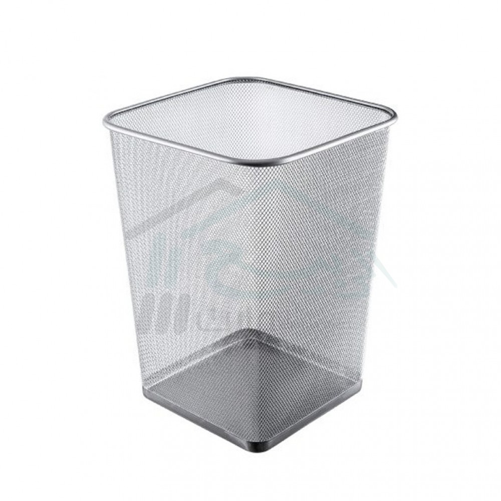 Mesh Paper Waste Bin Silver No. SH16396